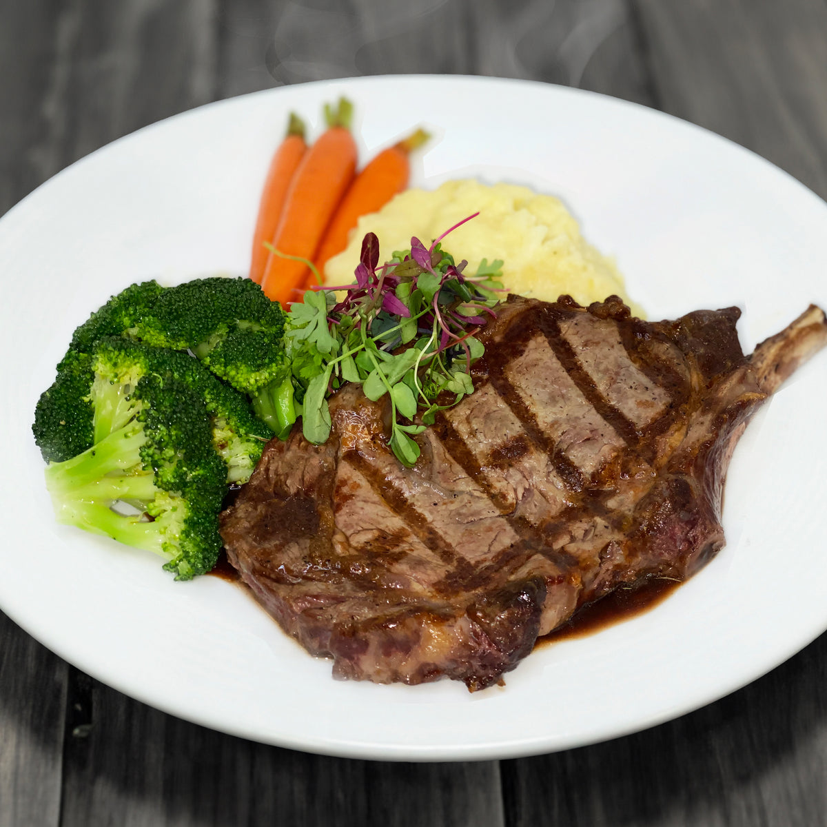 French-Cut Bone-In Ribeye Steak | Catering Services | NOOR to GO – NOORtoGO